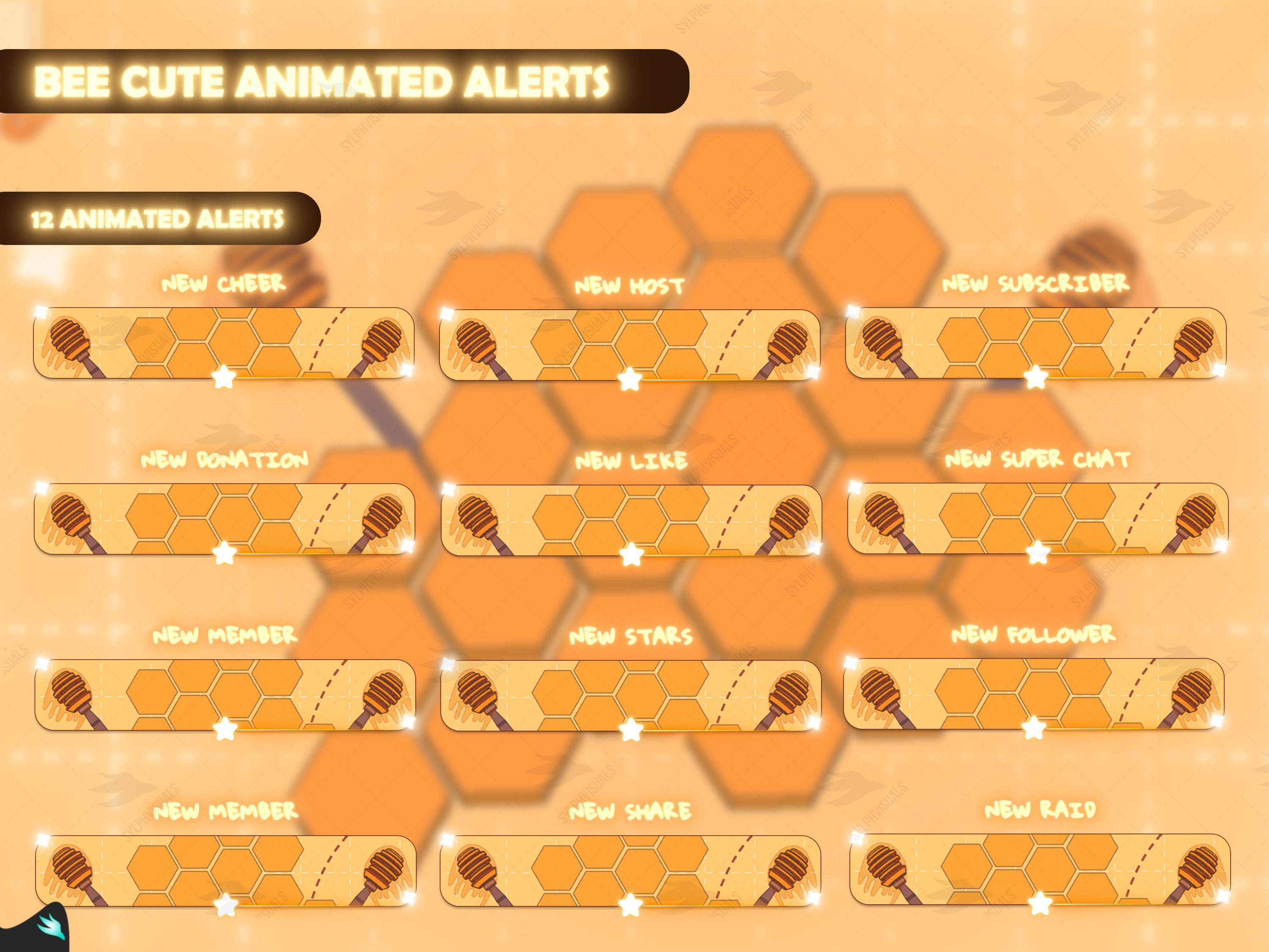 Stream Package Cute Bee Twitch Overlay Animated Alerts - Etsy
