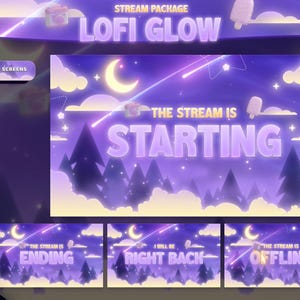Lofi Glow - Twitch Overlay - Animated Alerts - Animated Screens - Cozy - Aesthetic - Stellar ...