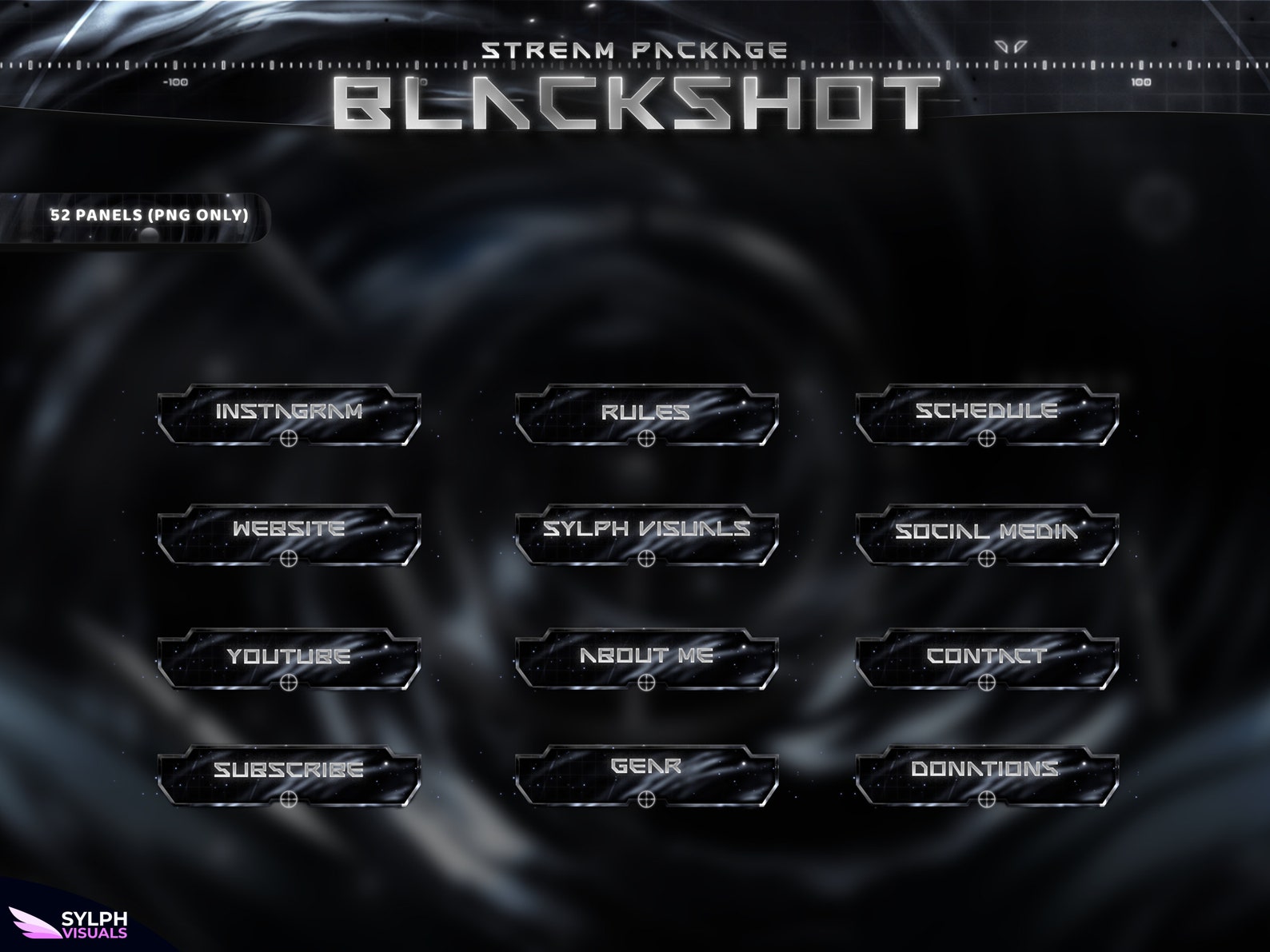 Blackshot - Twitch Overlay - Animated Alerts - Animated Screens - Dark Overlay - Stream Pack ...
