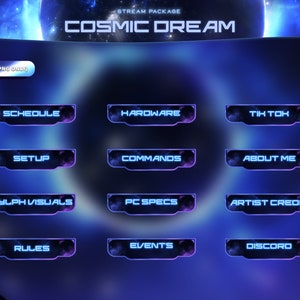 Cosmic Dream - Twitch Overlay - Animated Alerts - Animated Screens ...