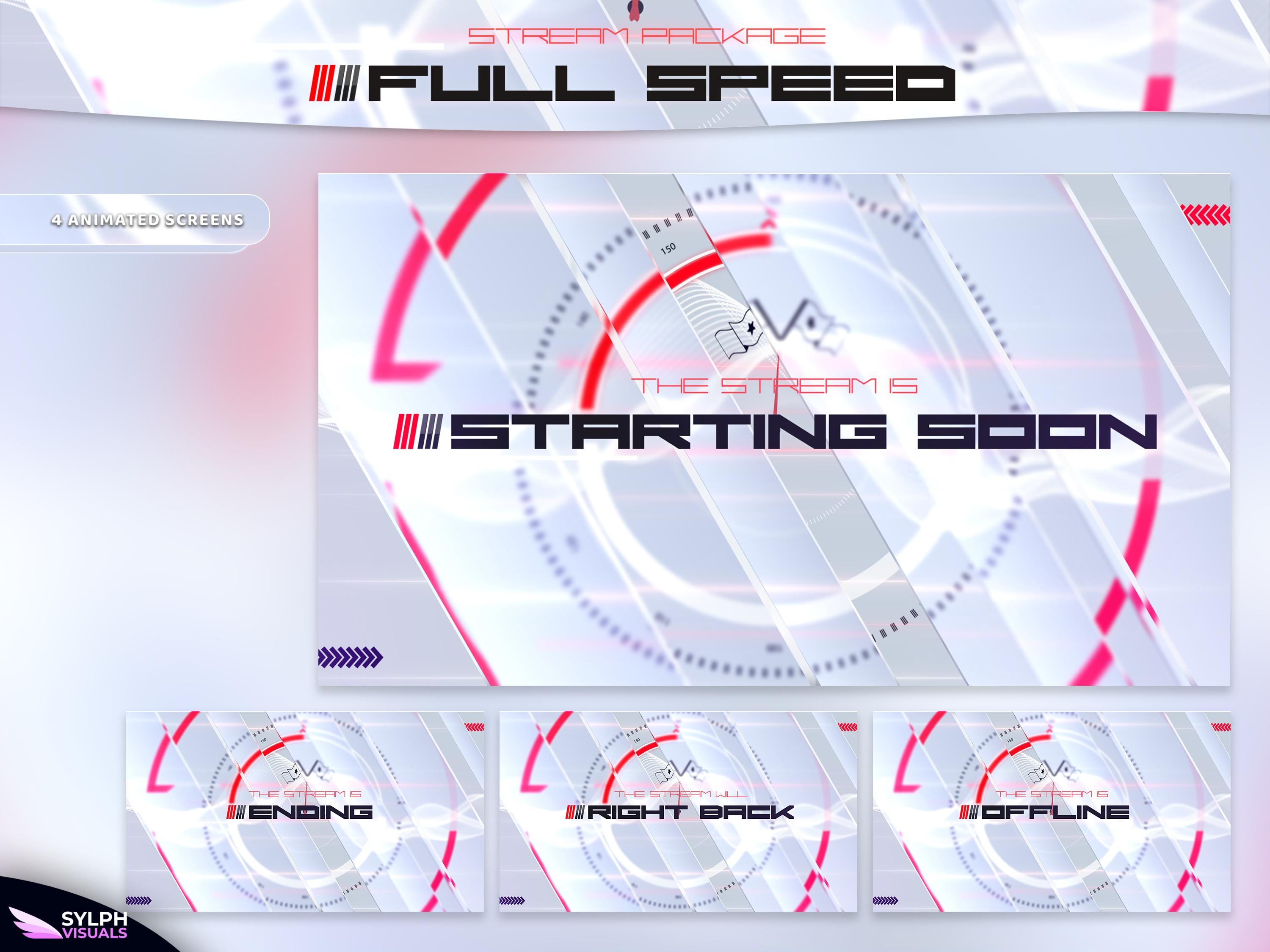Full Speed - Twitch Overlay - Animated Alerts - Animated Screens ...