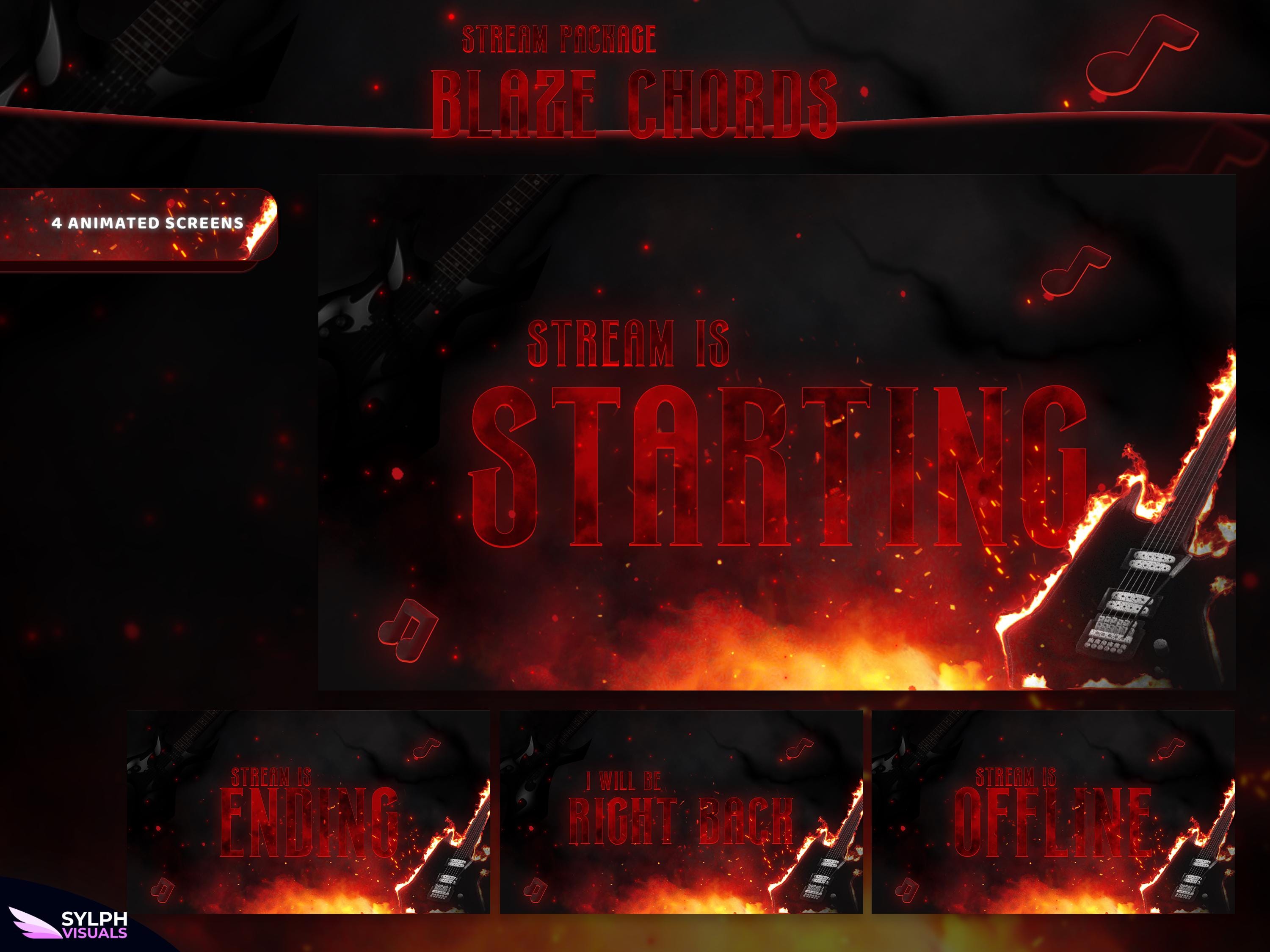 Blaze Chords - Twitch Overlay - Animated Alerts - Animated Screens ...