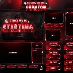 Phantom Twitch Overlay - Animated Alerts - Animated Screens - Dark ...
