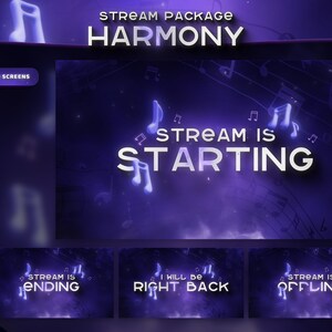 Harmony - Twitch Overlay - Animated Alerts - Animated Screens - Music ...