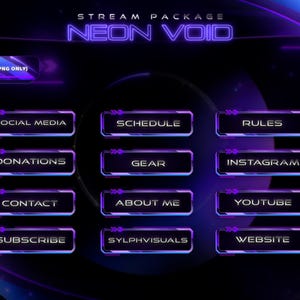 Neon Void - Twitch Overlay - Animated Alerts - Animated Screens - Neon ...
