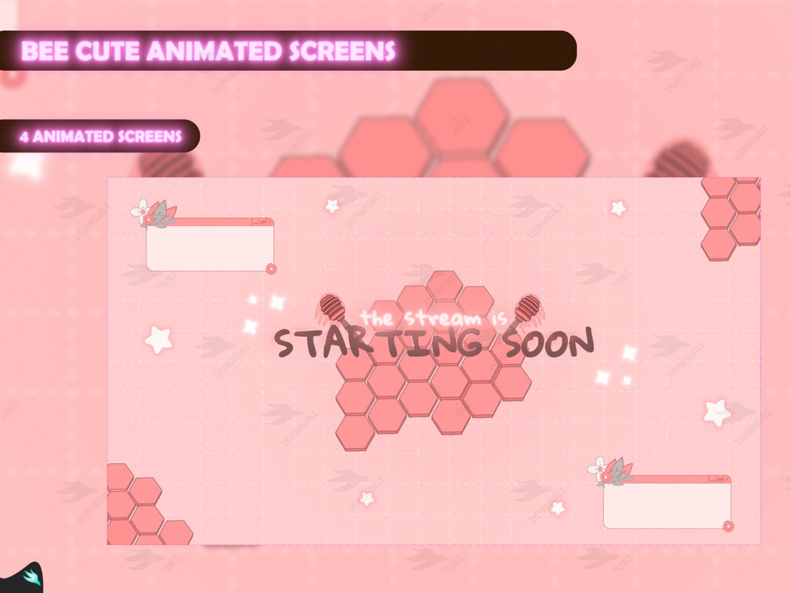 Stream Package Cute Bee Twitch Overlay Animated Alerts | Etsy