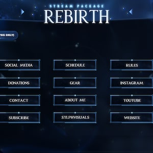 Rebirth - Twitch Overlay - Animated Alerts - Animated Screens - Dark ...