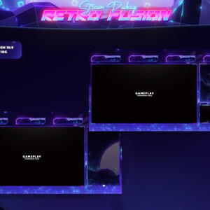 Retro Fusion - Twitch Overlay - Animated Alerts - Animated Screens ...