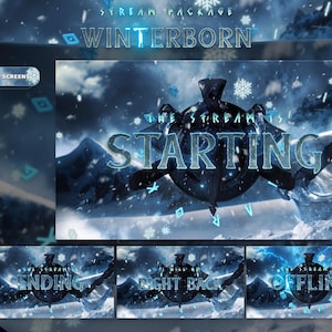 Winterborn - Twitch Overlay - Animated Alerts - Animated Screens - Blue ...