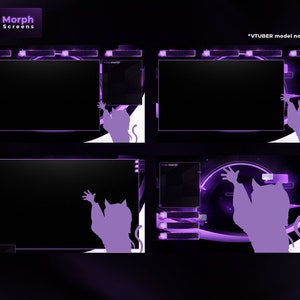 Animated Purple Morph Twitch Overlays - Complete Stream Package ...