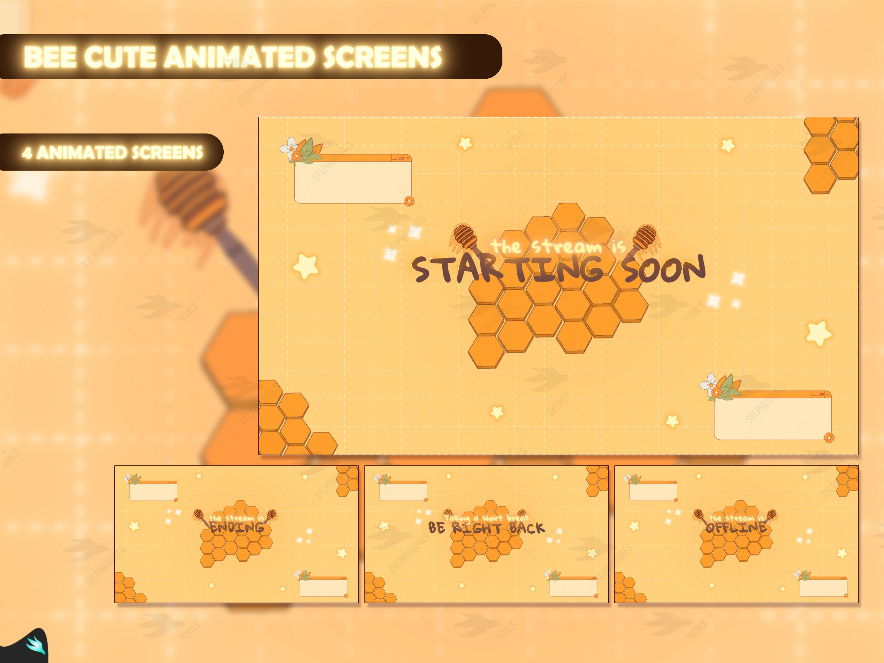 Stream Package Cute Bee Twitch Overlay Animated Alerts - Etsy