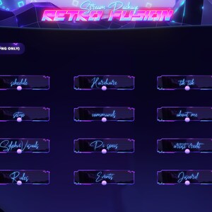 Retro Fusion - Twitch Overlay - Animated Alerts - Animated Screens ...