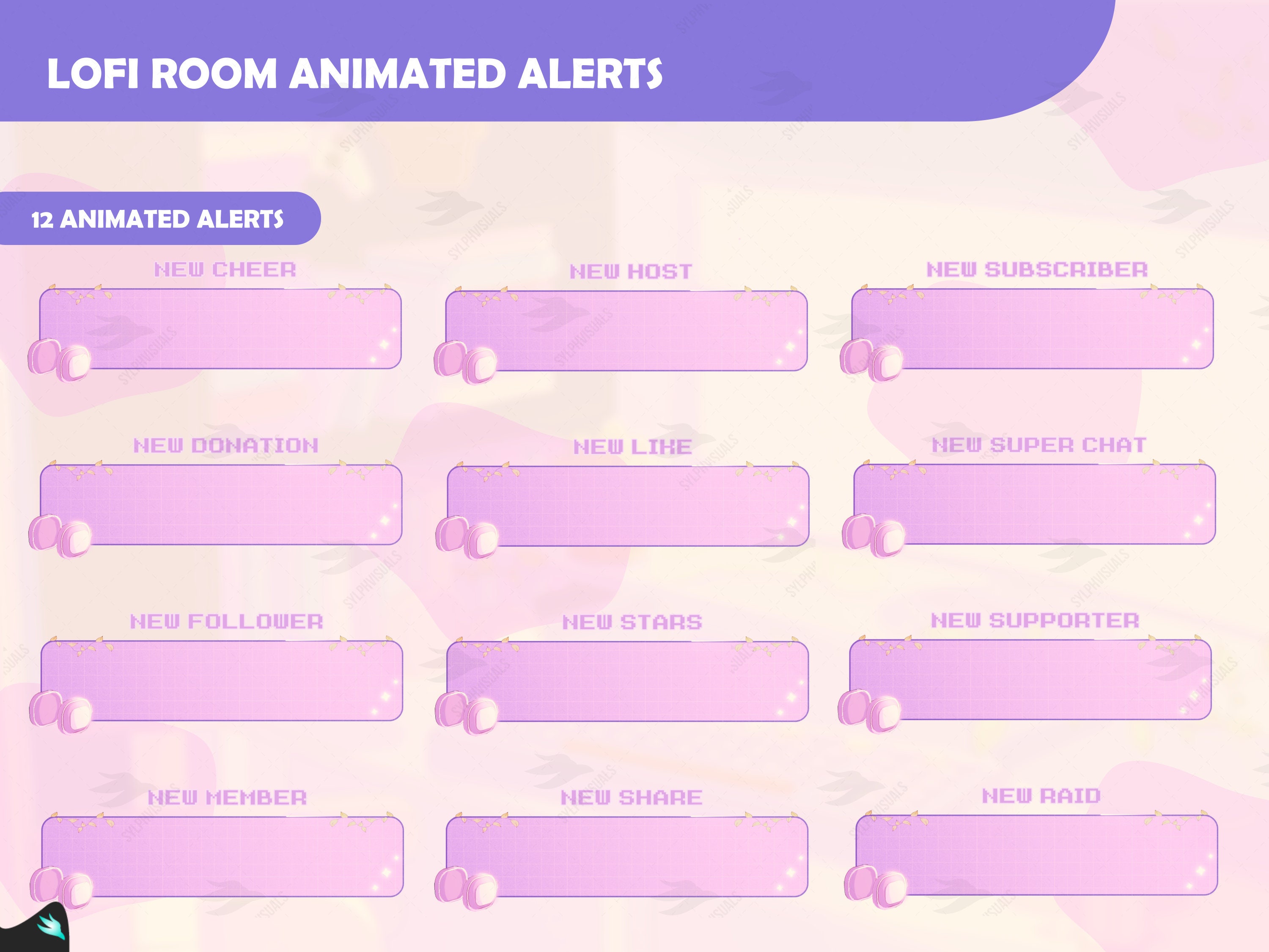 Twitch Animated Alerts Lofi Room Animated Alerts Retro Alerts Stream ...