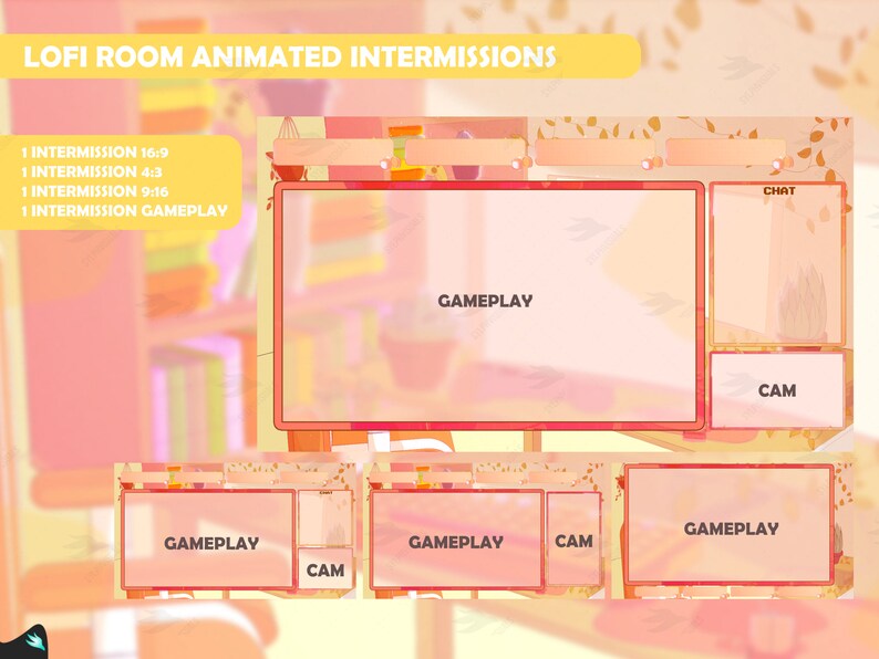 Stream Package Lofi Room Twitch Overlay Animated Alerts - Etsy