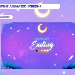 Twitch Overlay Lofi Night Screens Animated Aesthetic - Etsy