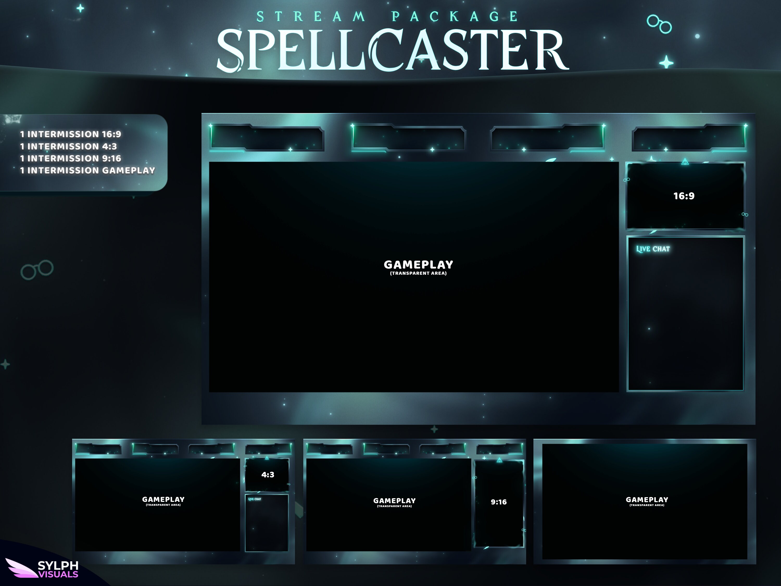 Spellcaster Twitch Overlay Animated Alerts Animated Screens Panels ...