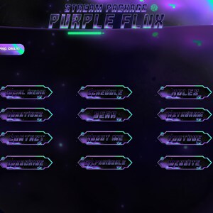 Purple Flux - Twitch Overlay - Animated Alerts - Animated Screens ...