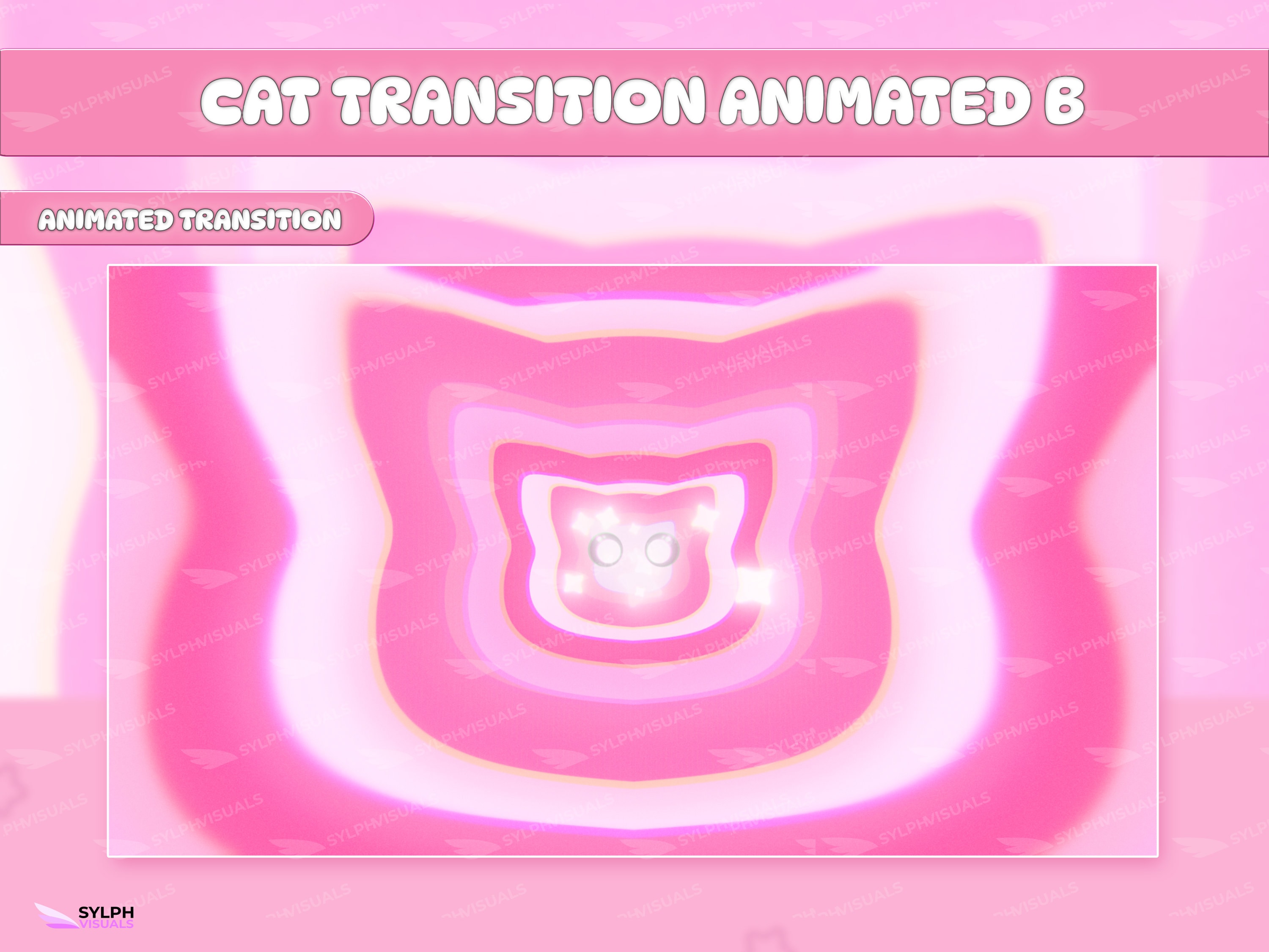 Sweet Cat Transition Twitch Stream Stinger Cute Transition Pink Cat ...