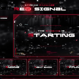 Red Signal - Twitch Overlay - Animated Alerts - Animated Screens - Red ...