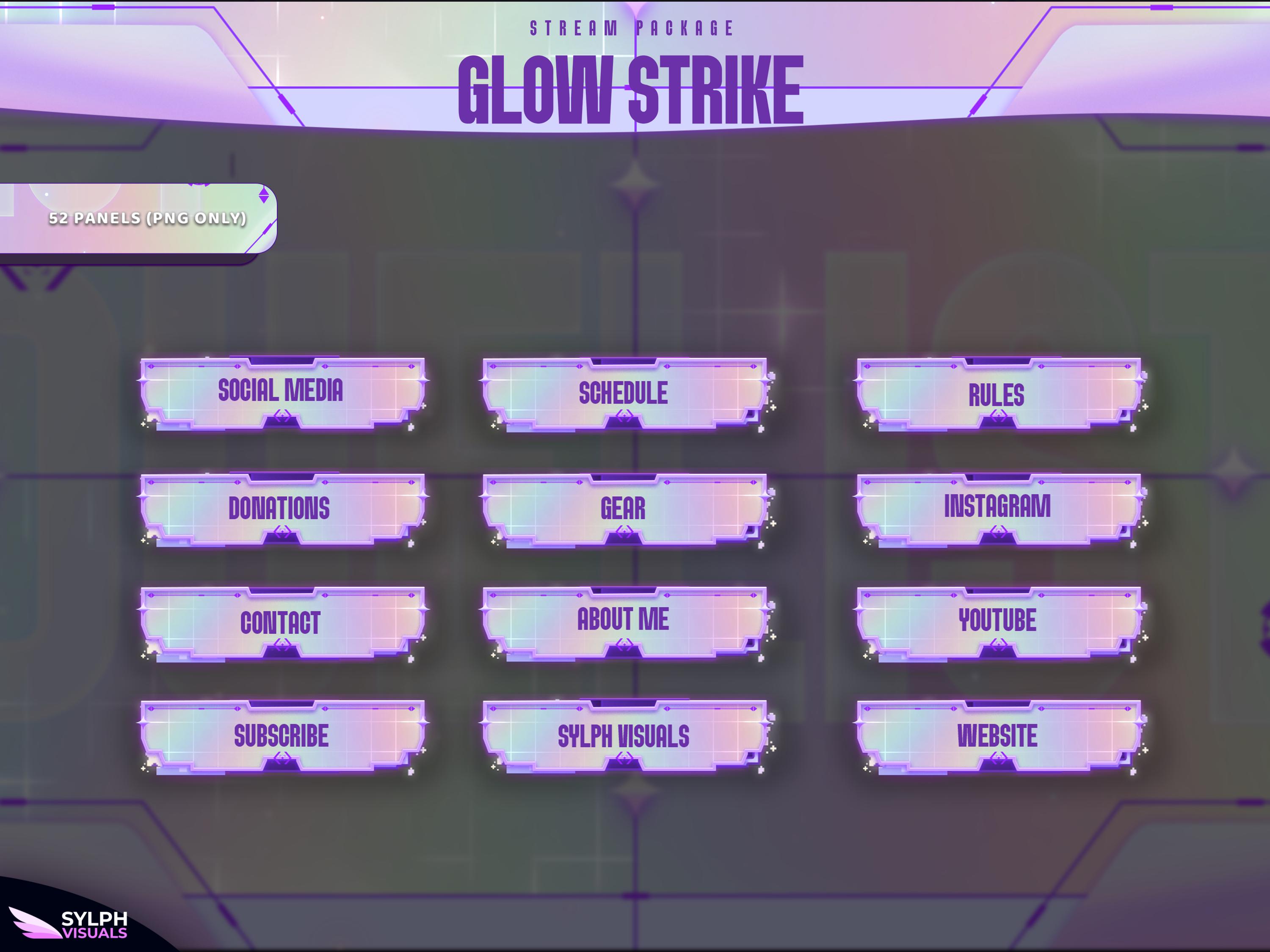 Glow Strike - Twitch Overlay - Animated Alerts - Animated Screens - FPS ...