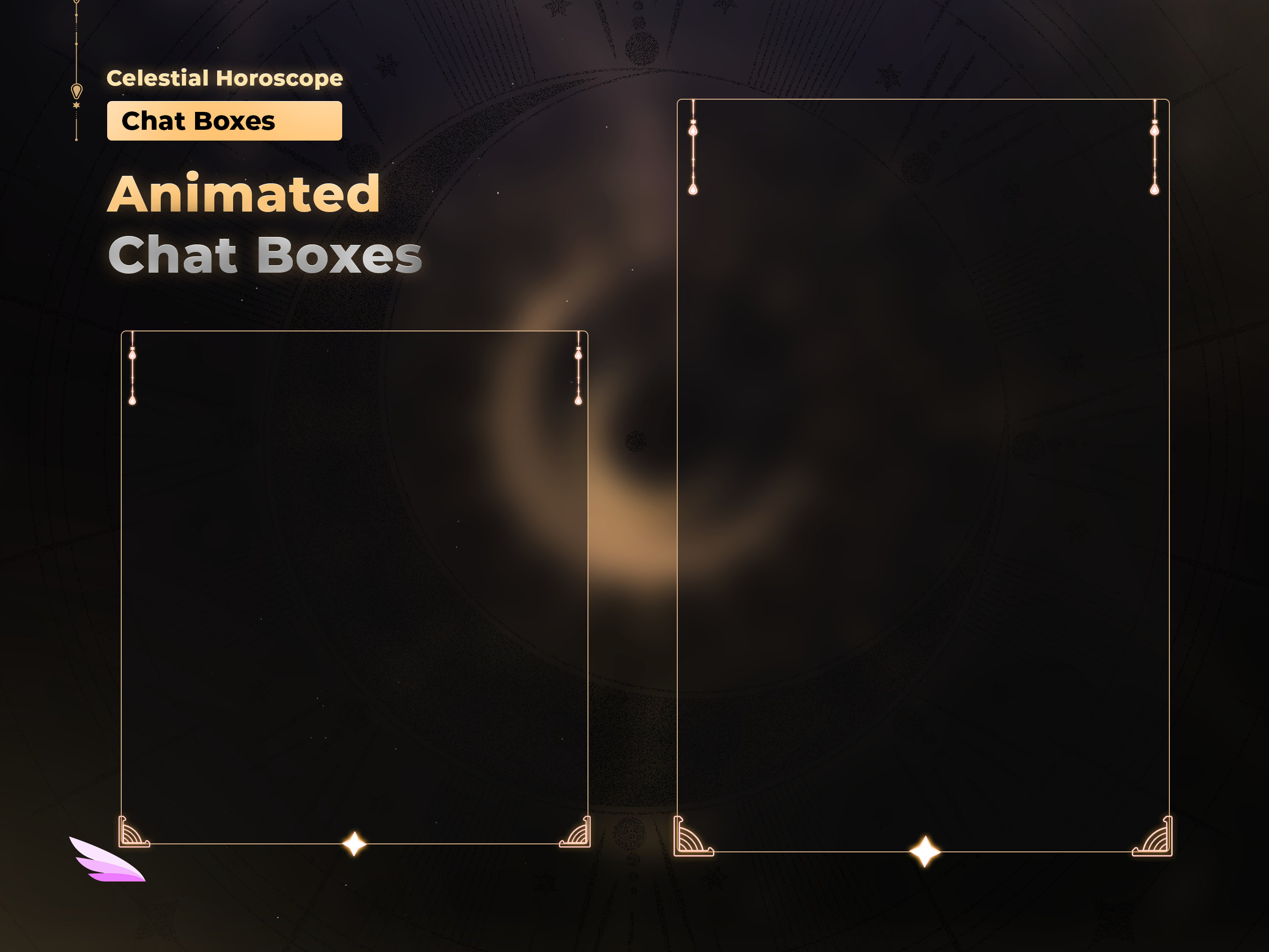 Celestial Horoscope Chat & Goal Widget Streamelements Animated Chat ...