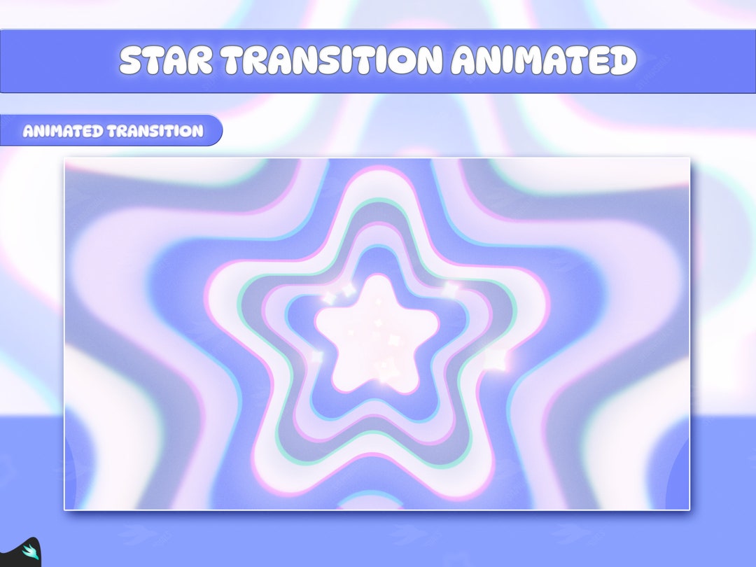 Water Star Transition Blue | Twitch Stream Stinger | Cute Transition ...