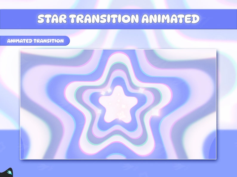 Water Star Transition Blue Twitch Stream Stinger Cute Transition Star ...