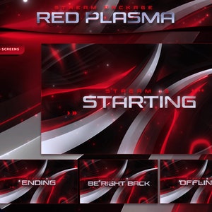 Twitch Overlay - Red Plasma - Screens Animated - Aesthetic - Red ...