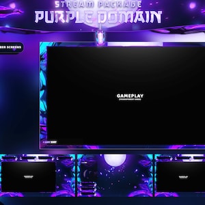 Purple Domain - Twitch Overlay - Animated Alerts - Animated Screens ...