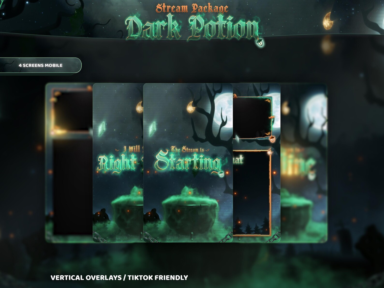Dark Potion - Twitch Overlay - Animated Alerts - Animated Screens ...