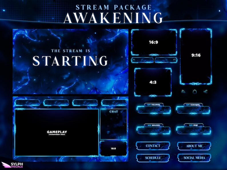 Awakening - Twitch Overlay - Animated Alerts - Animated Screens - Dark ...