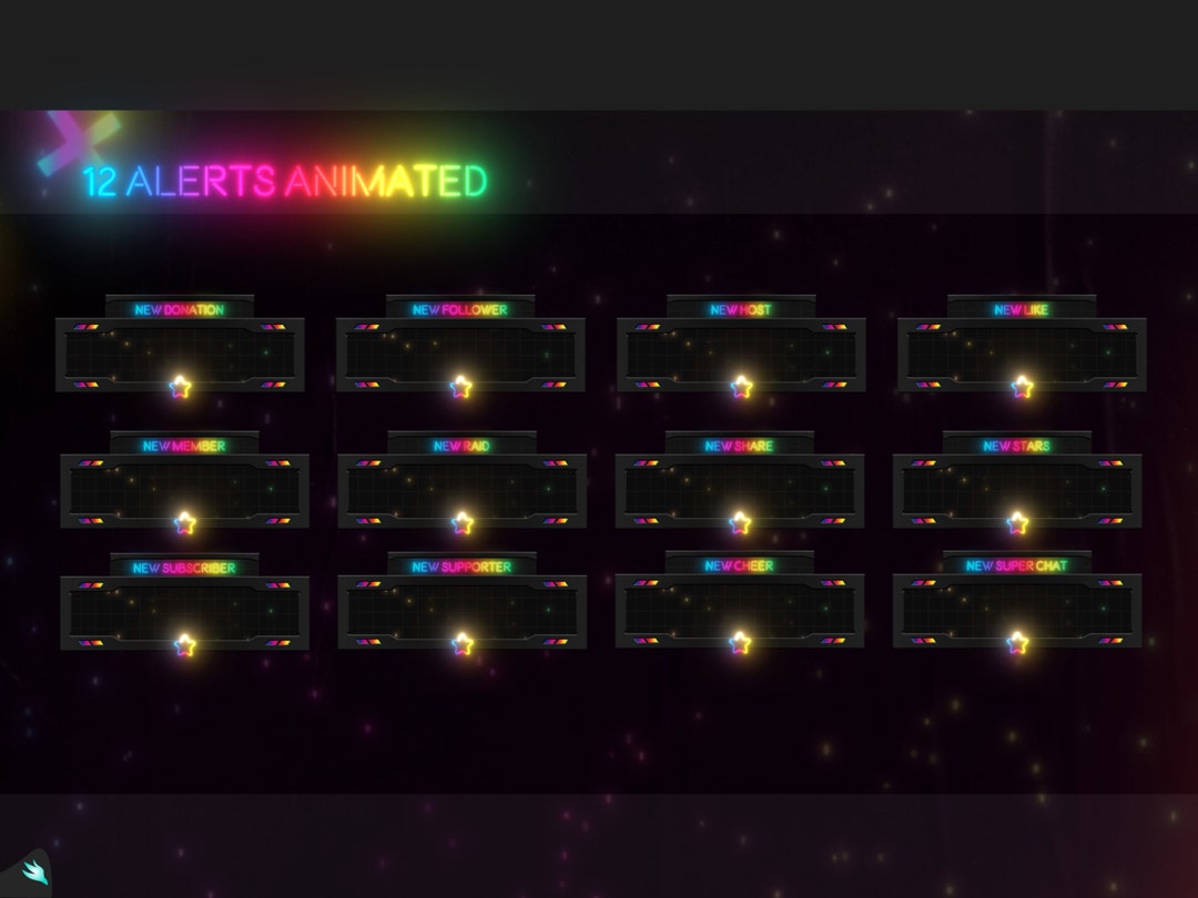 Twitch Alerts - Neon City - Animated - Stream Alert - Vaporwave - Neon ...