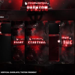Phantom Twitch Overlay - Animated Alerts - Animated Screens - Dark ...