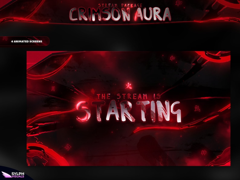 Crimson Aura - Twitch Overlay - Animated Alerts - Animated Screens ...