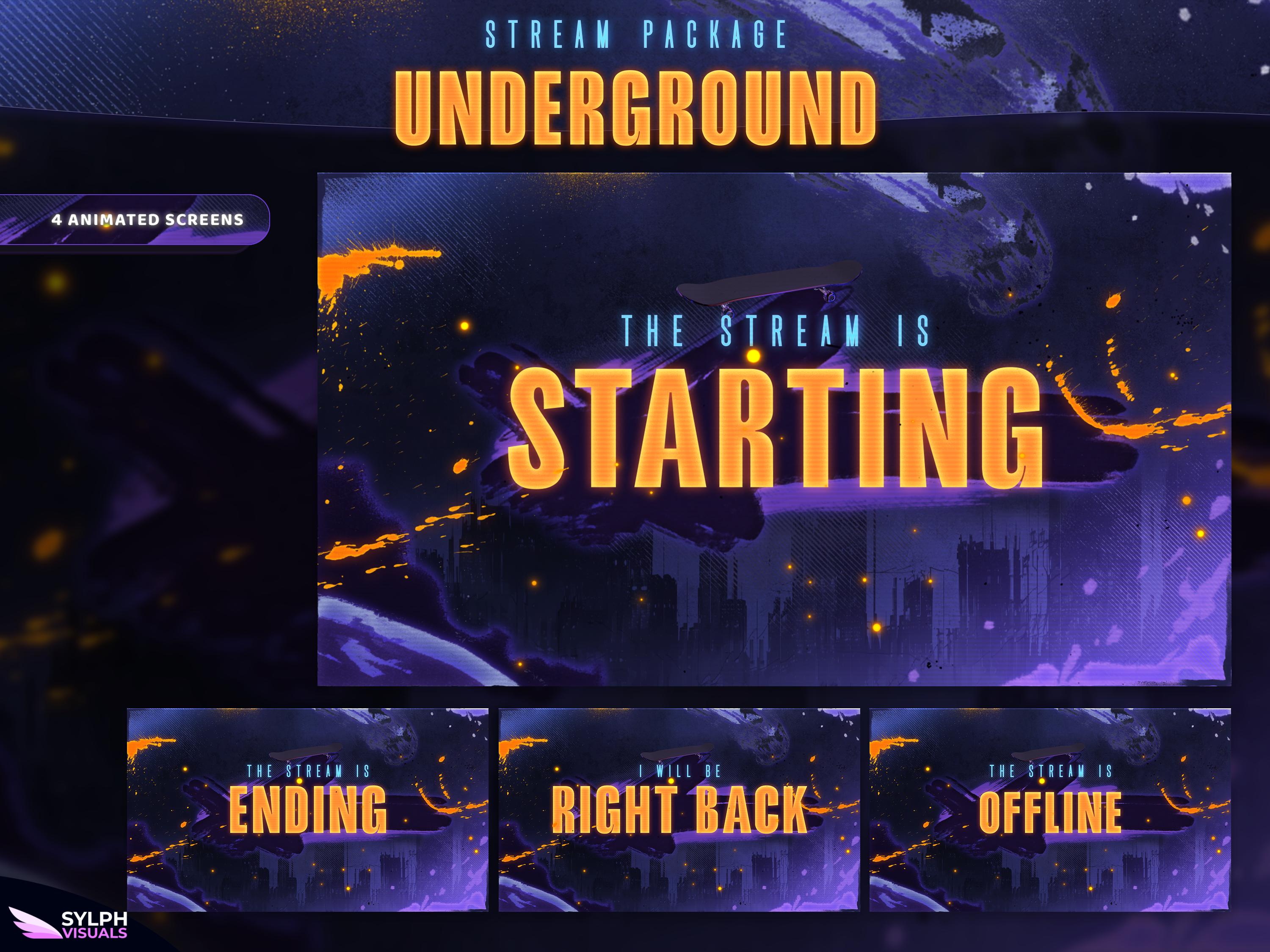 Underground - Twitch Overlay - Animated Alerts - Animated Screens ...