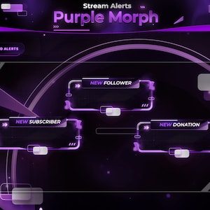 Twitch Animated Alerts - Purple Morph - Animated Alerts - Dark Alerts ...