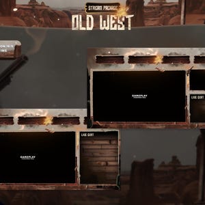 Old West - Twitch Overlay - Animated Alerts - Animated Screens - Gun ...