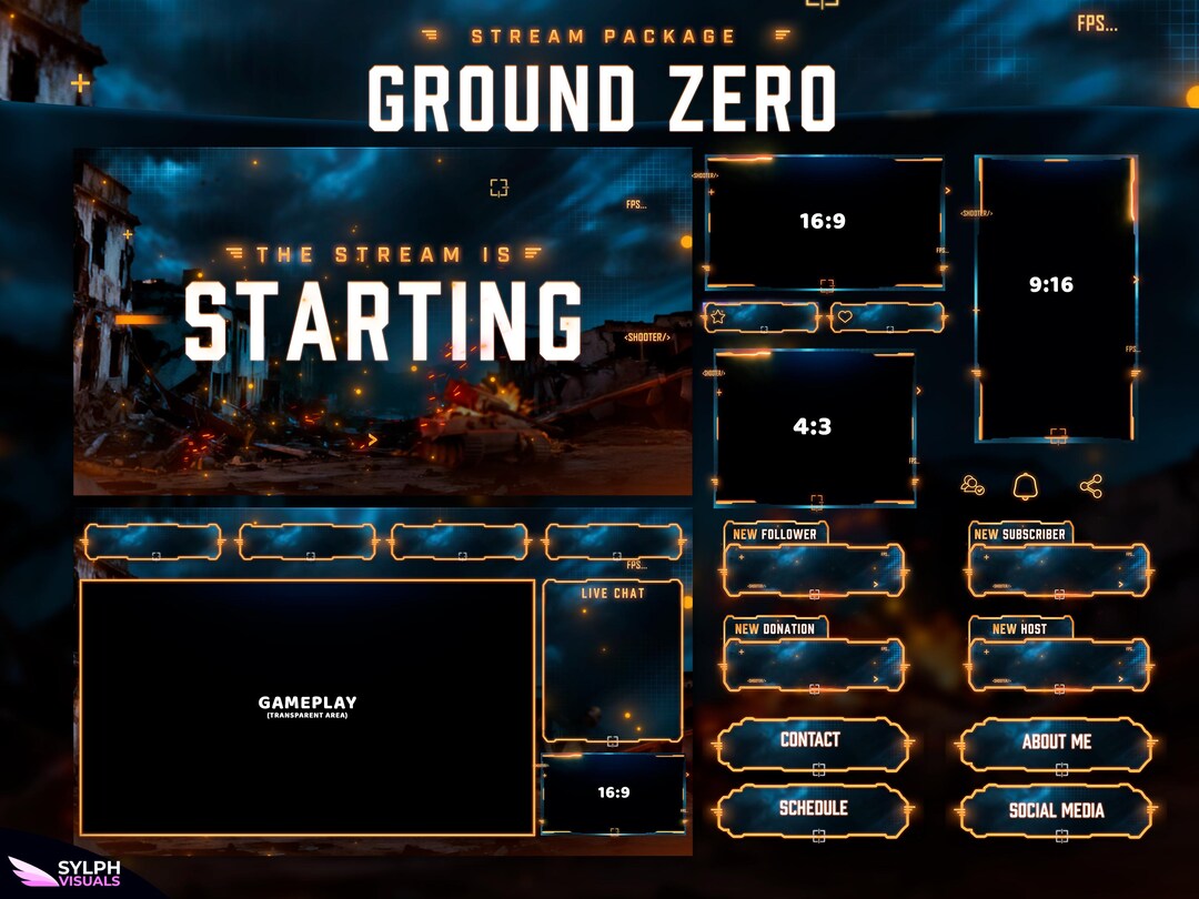 Ground Zero - Twitch Overlay - Animated Alerts - Animated Screens ...