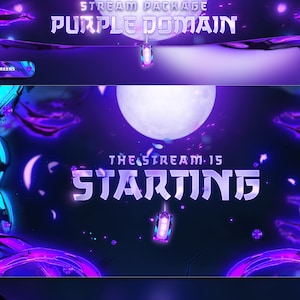 Purple Domain - Twitch Overlay - Animated Alerts - Animated Screens ...