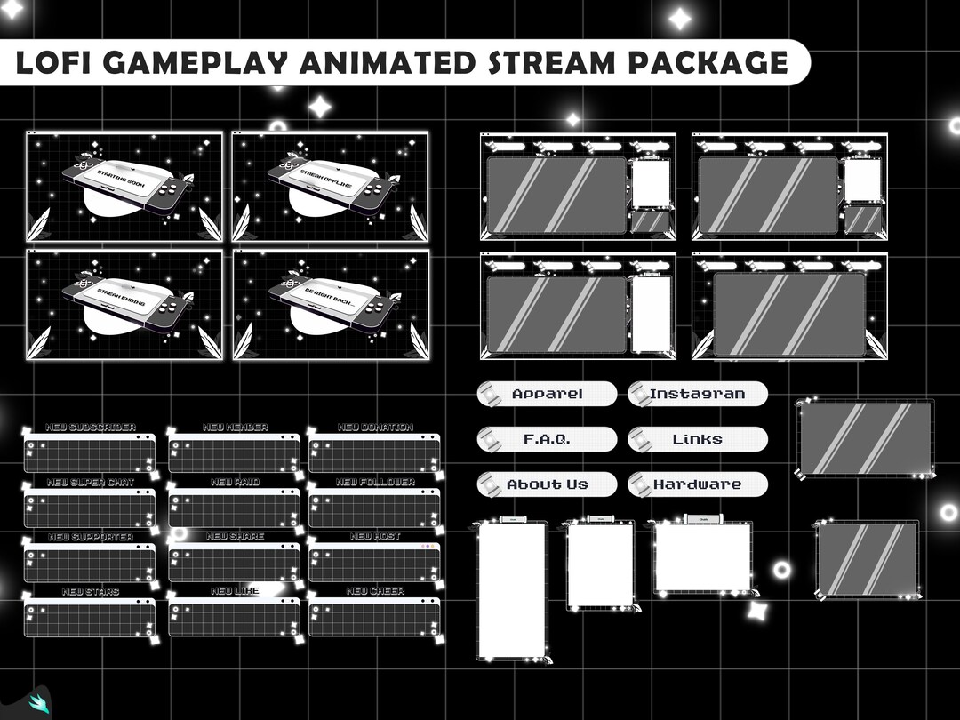 Stream Package Lofi Gameplay - Twitch Overlay - Animated Alerts ...