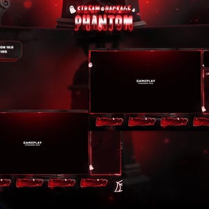 Phantom Twitch Overlay - Animated Alerts - Animated Screens - Dark ...
