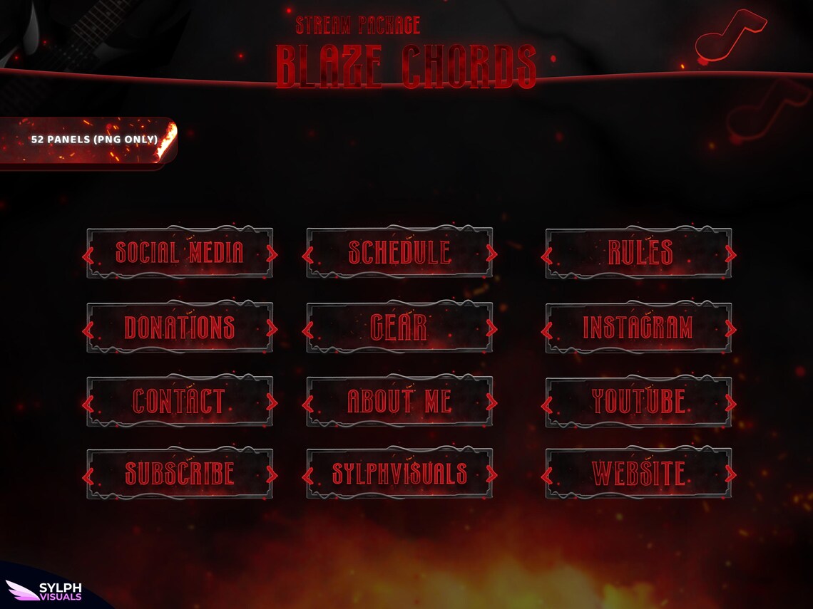 Blaze Chords - Twitch Overlay - Animated Alerts - Animated Screens ...