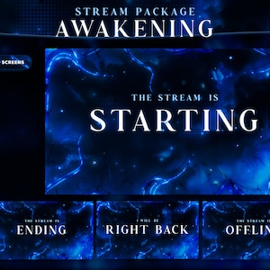 Awakening - Twitch Overlay - Animated Alerts - Animated Screens - Dark ...