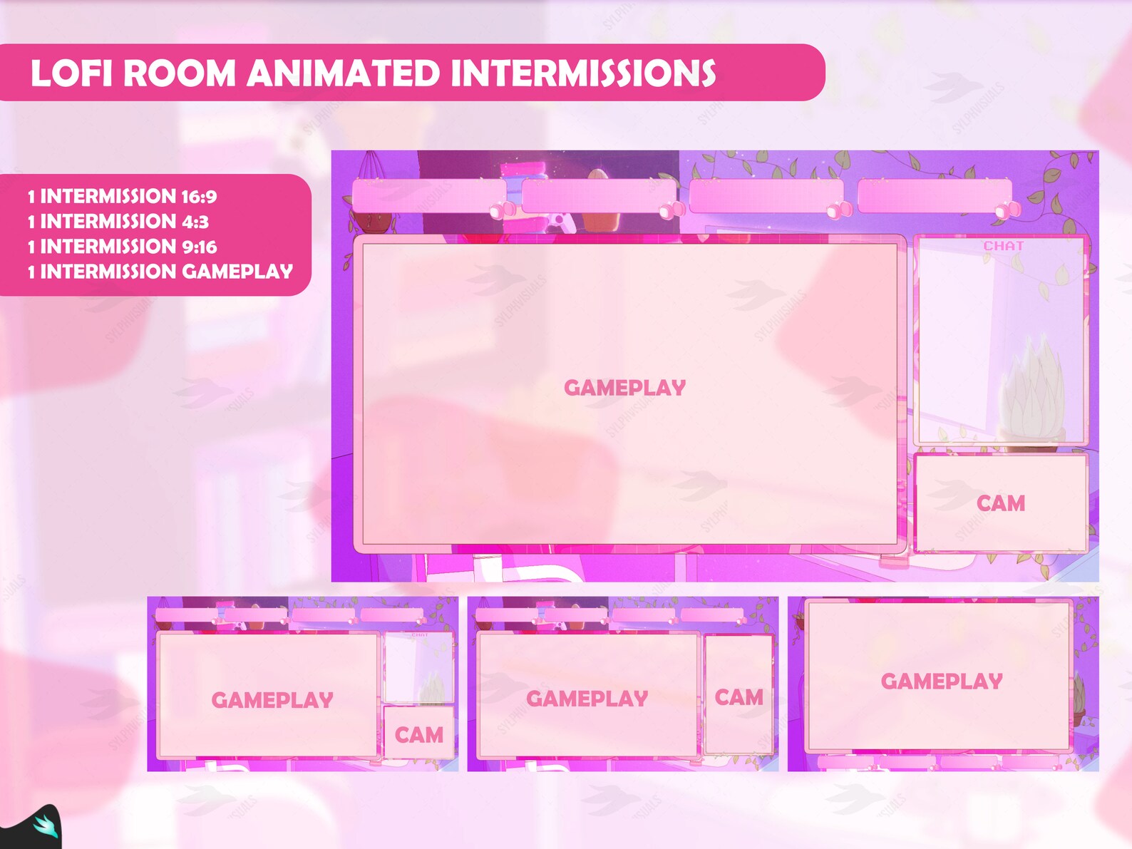 Stream Package Lofi Room Twitch Overlay Animated Alerts - Etsy