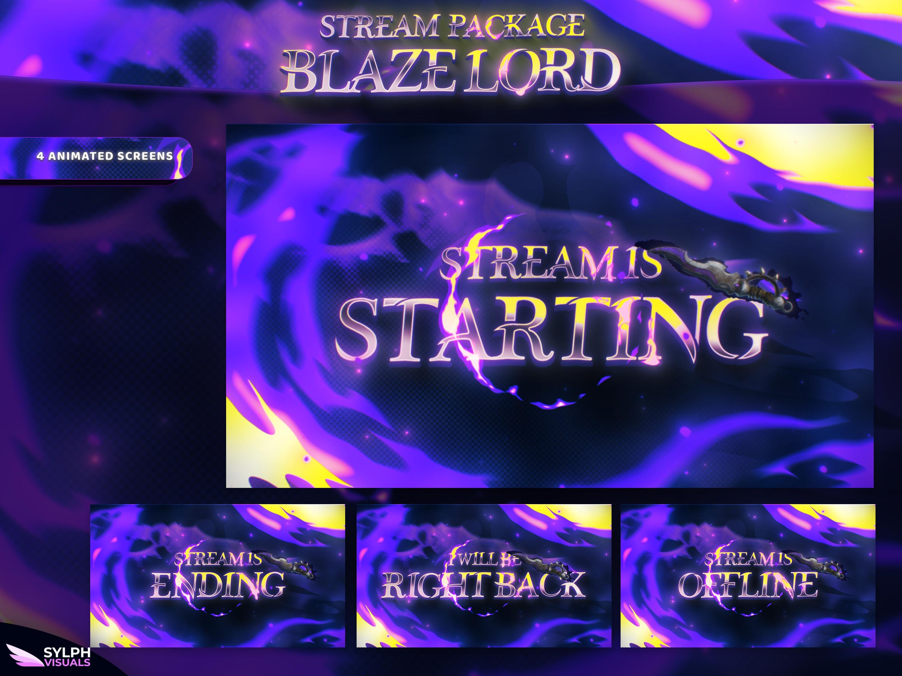 Blaze Lord - Twitch Overlay - Animated Alerts - Animated Screens ...