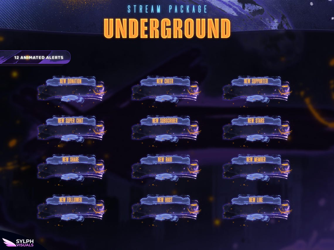 Underground - Twitch Overlay - Animated Alerts - Animated Screens ...