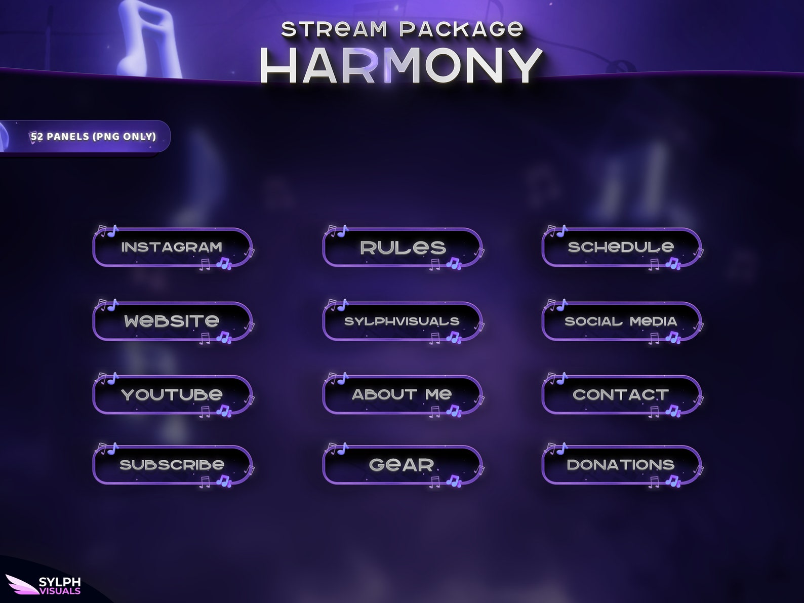Harmony - Twitch Overlay - Animated Alerts - Animated Screens - Music ...