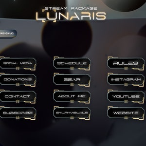 Lunaris - Twitch Overlay - Animated Alerts - Animated Screens - Cosmic ...