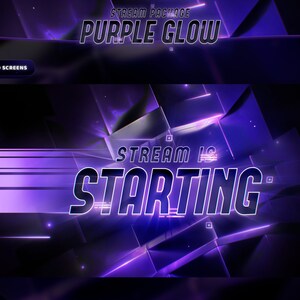 Purple Glow - Twitch Overlay - Animated Alerts - Animated Screens ...
