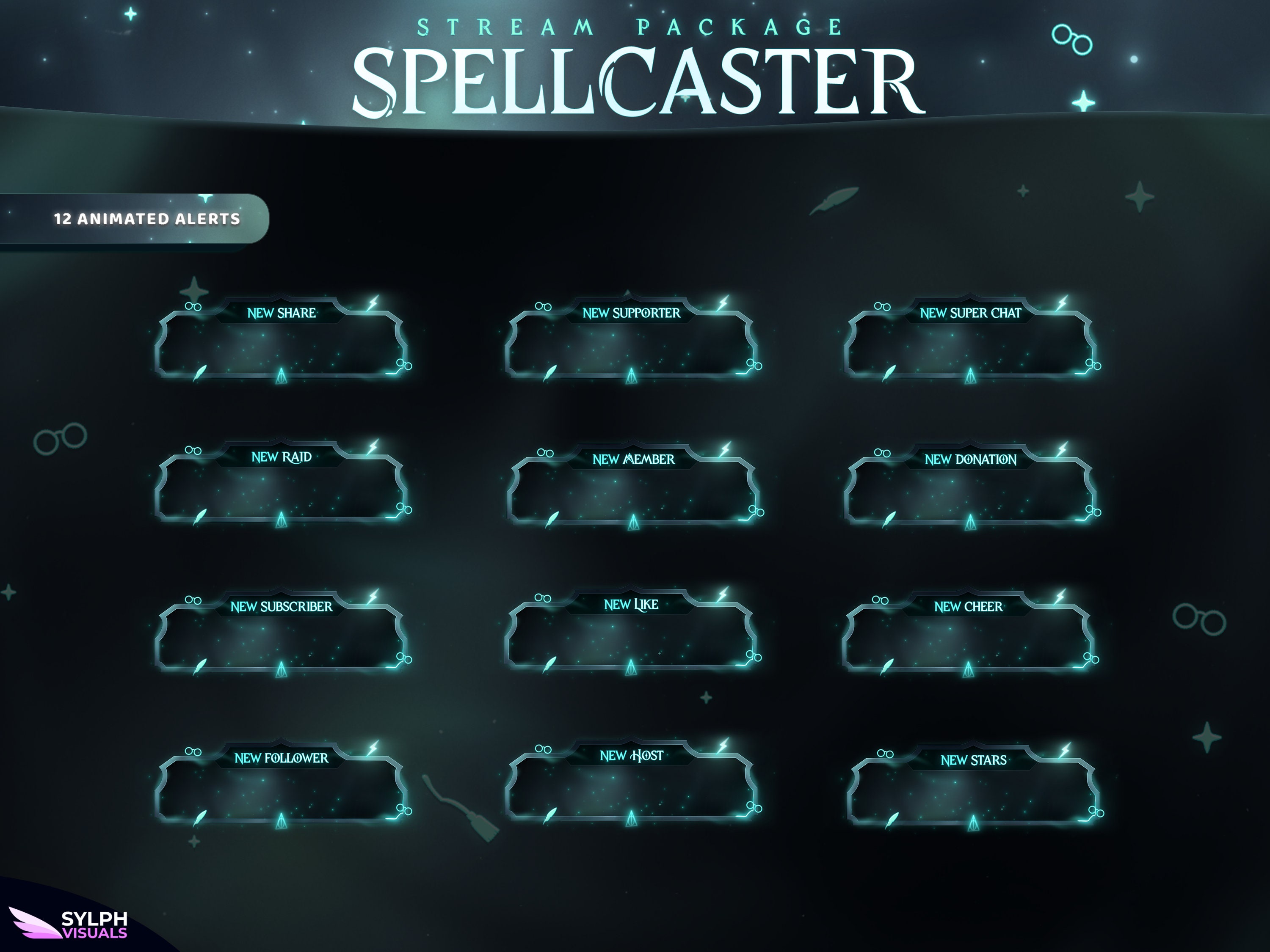 Spellcaster - Twitch Overlay - Animated Alerts - Animated Screens ...